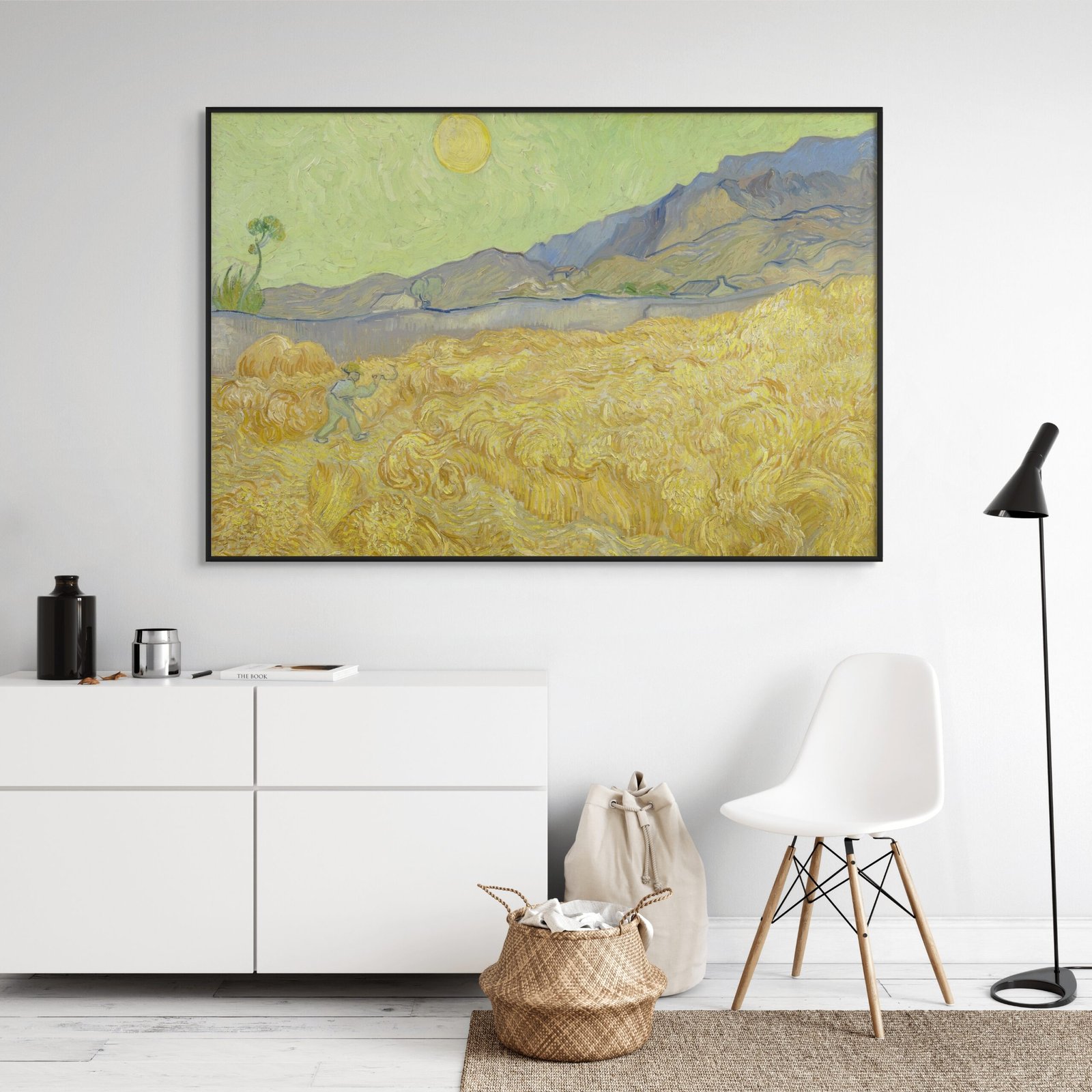 Campos de trigo con el segador en la salida del sol - Vincent van Gogh ...